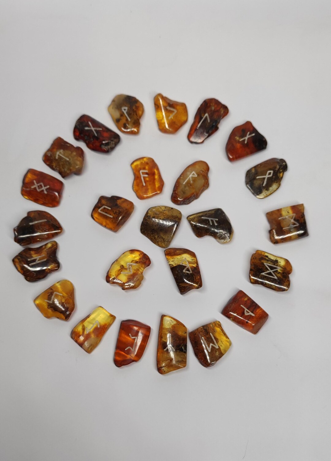 Genuine Amber Rune Set of 25 Pcs.runes of the Elder Futhark. - Etsy