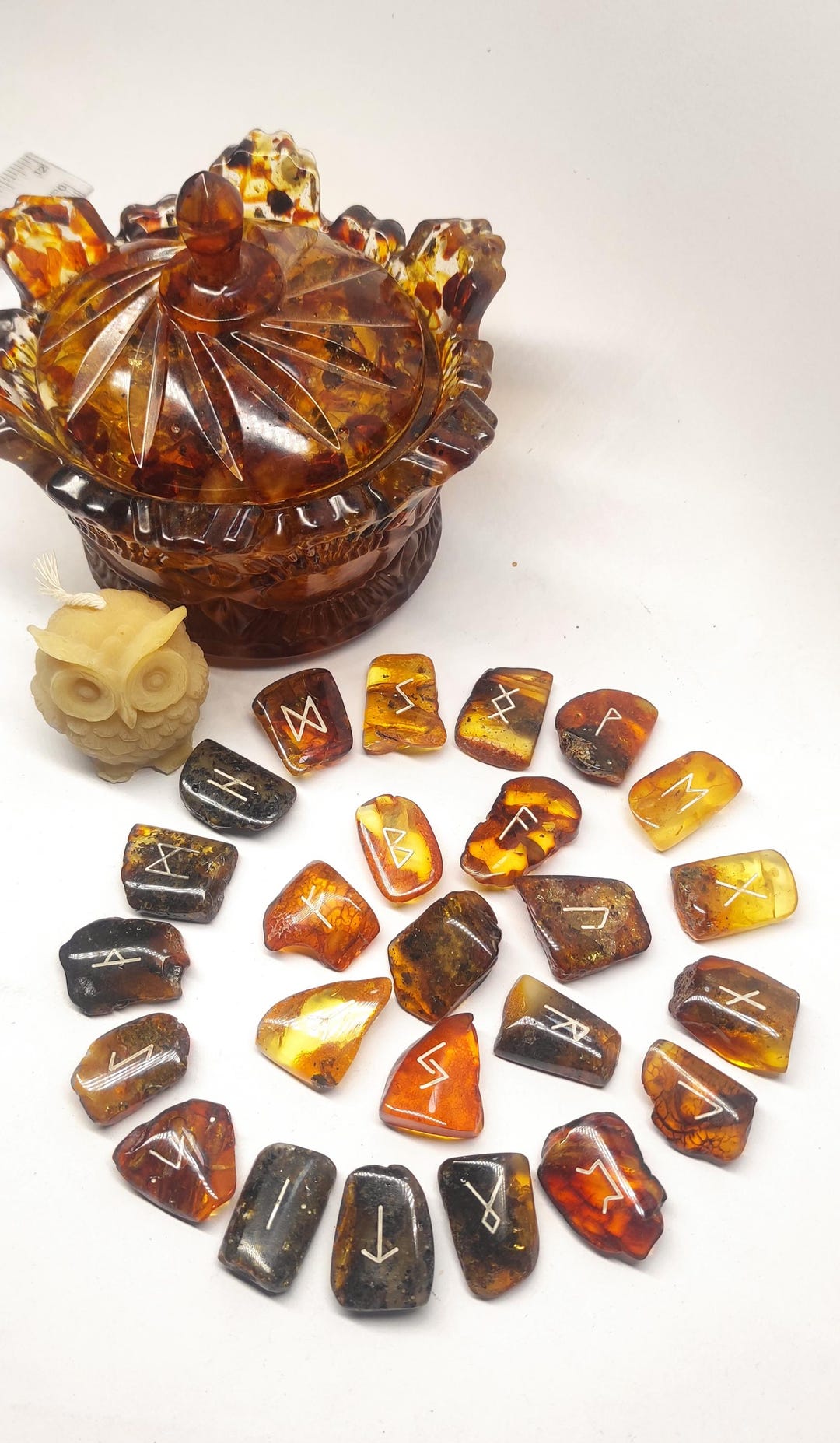 Amber Magic: Elder Futhark Runes and Jewelry Box - Etsy