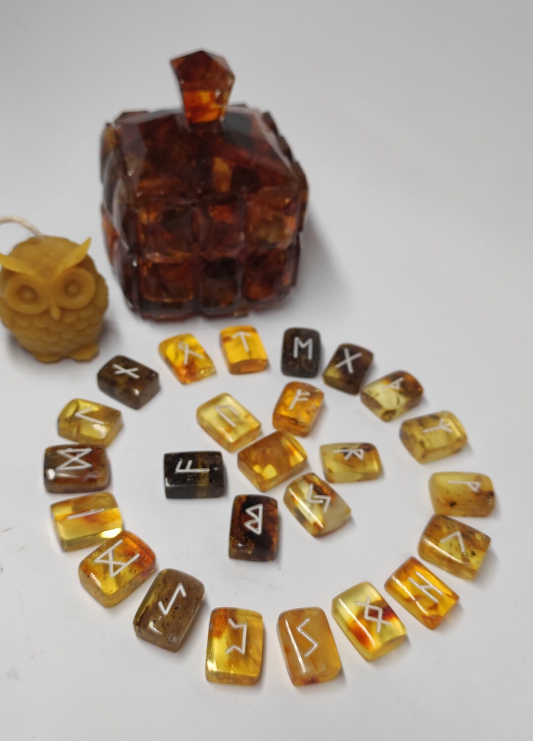 Genuine Amber Rune Set of 25 Pcs.runes of the Elder Futhark. - Etsy