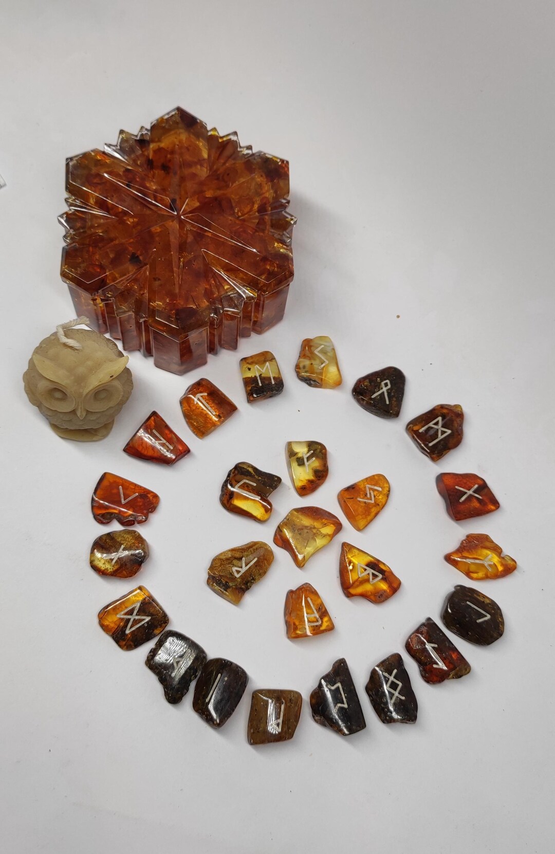 Genuine Amber Rune Set of 25 Pcs.runes of the Elder Futhark. - Etsy