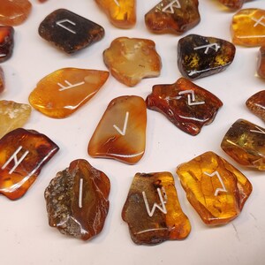 Amber Rune Set of 25 Pcs and Amber Egg Box - Etsy
