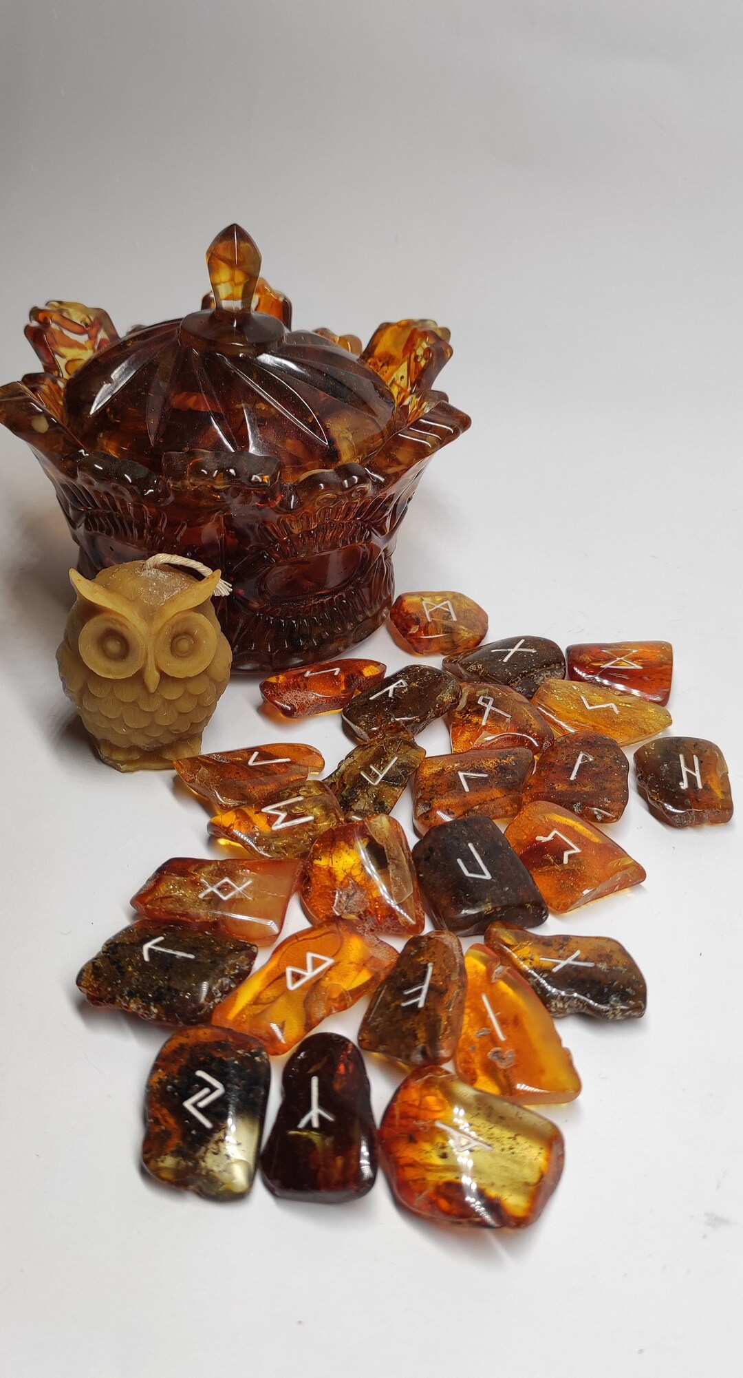 Genuine Amber Rune Set of 25 Pcs.runes of the Elder Futhark. - Etsy