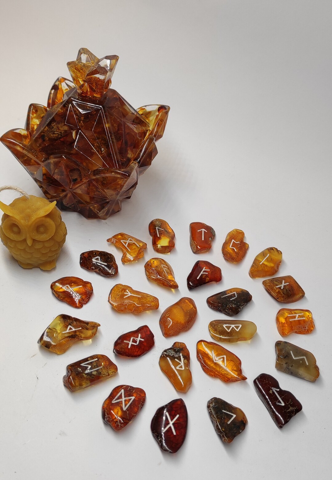 Amber Rune Set of 25 Pcs.runes of the Elder Futhark.viking Runes. - Etsy