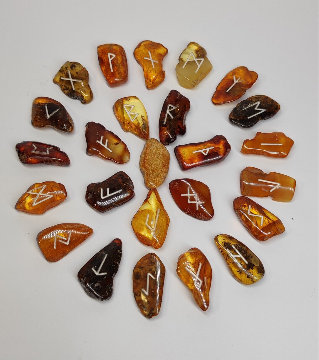 Amber Rune Set of 25 Pcs.runes of the Elder Futhark.viking - Etsy