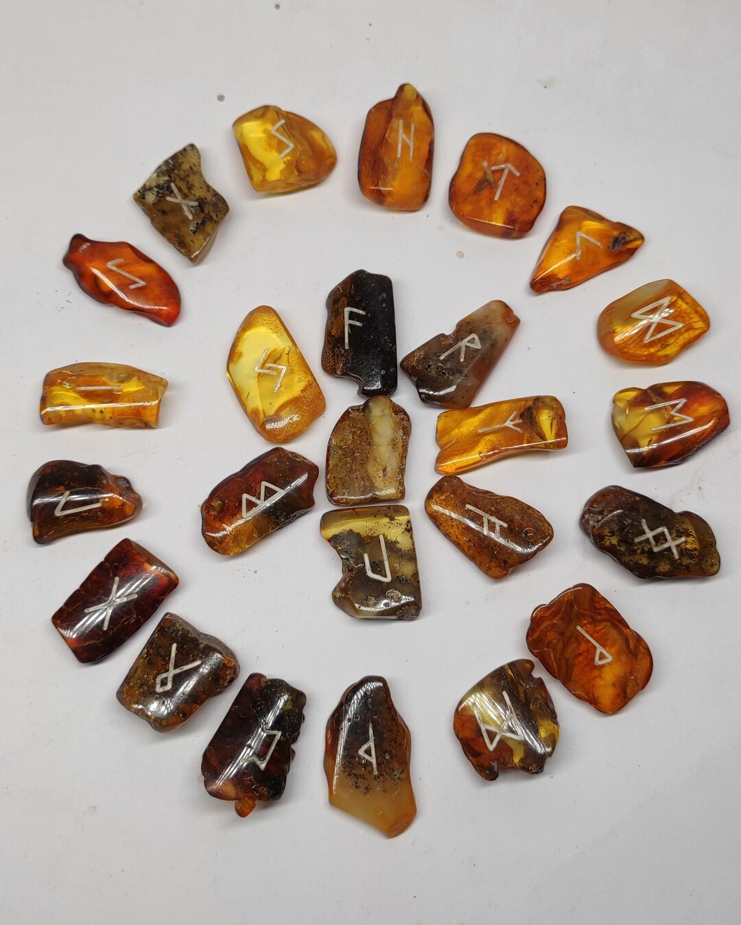 Amber Rune Set of 25 Pcs.runes of the Elder Futhark. - Etsy