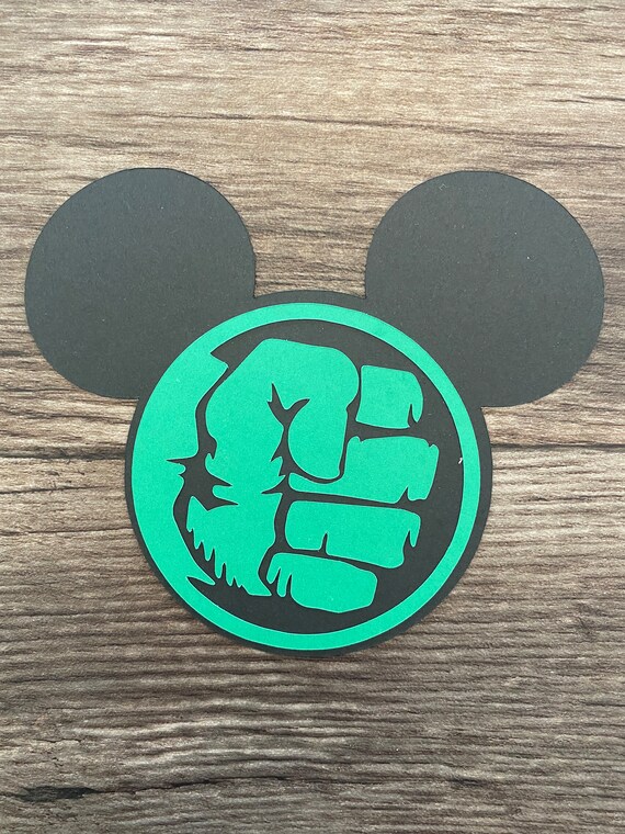 Hulk Logo Mickey Head Card Stock Paper Magnets Cruise Door - Etsy