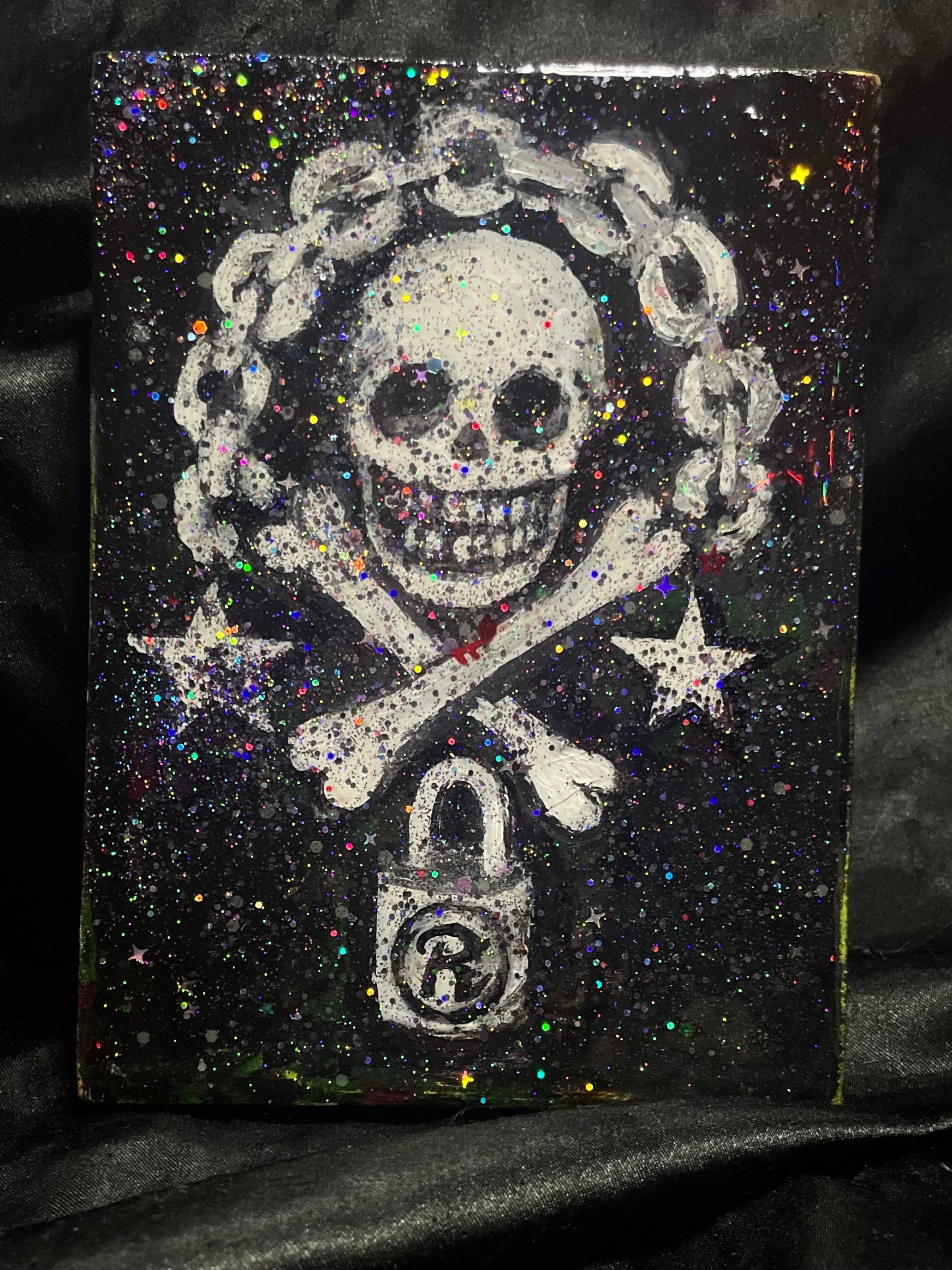 Skull Lock Chain - Etsy