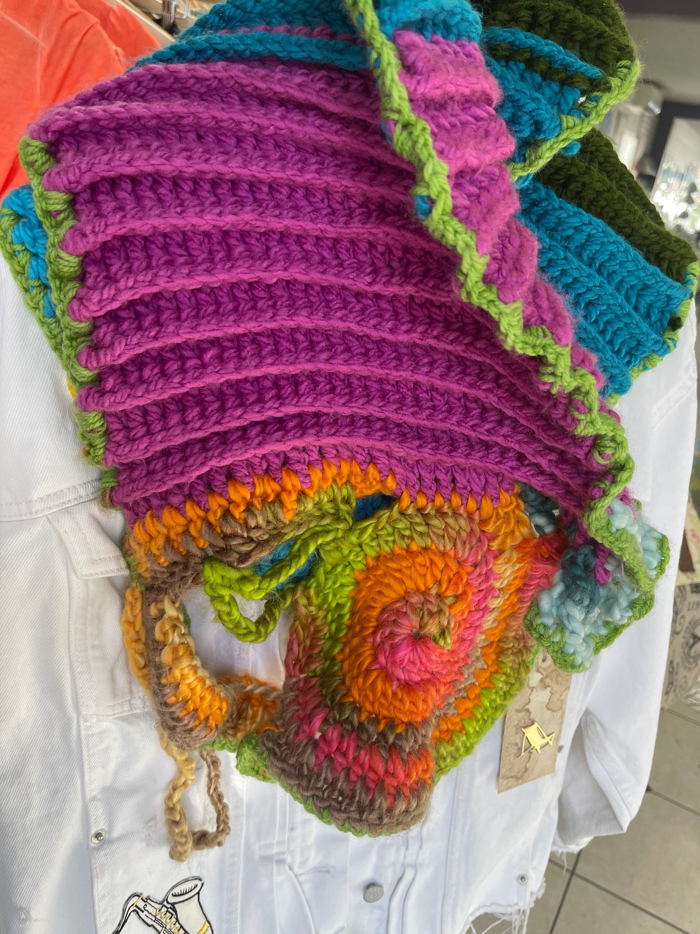 Freeform Crochet Scarf - Etsy