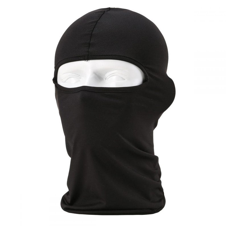 Black Ultra Thin Stretch Balaclava Snood Ski Moto Quad Bike Face Mask ...