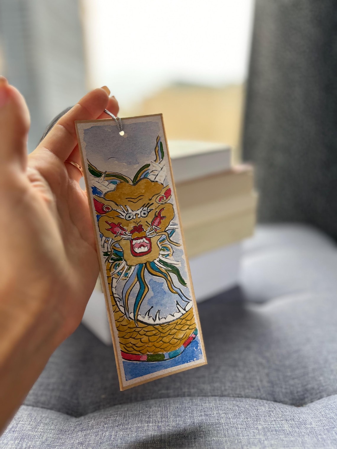 Chinese Dragon Hand-painted Bookmark - Etsy