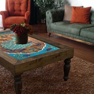 Custom Coffee Table/carved Table/unique Table/hand Carved Table/coffee ...