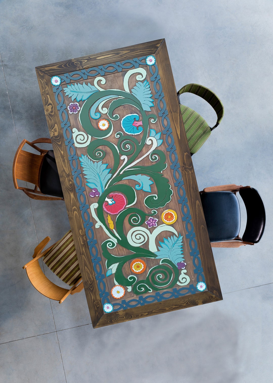 Custom Dining Table/carved Table/unique Table/hand Carved Table/dining ...