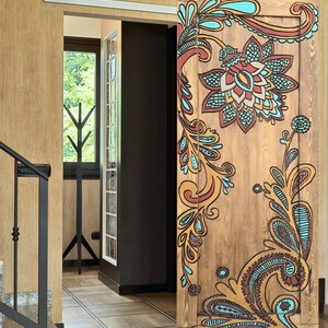 Hand-painted Mandala Wooden Door: Custom Interior or Exterior - Etsy