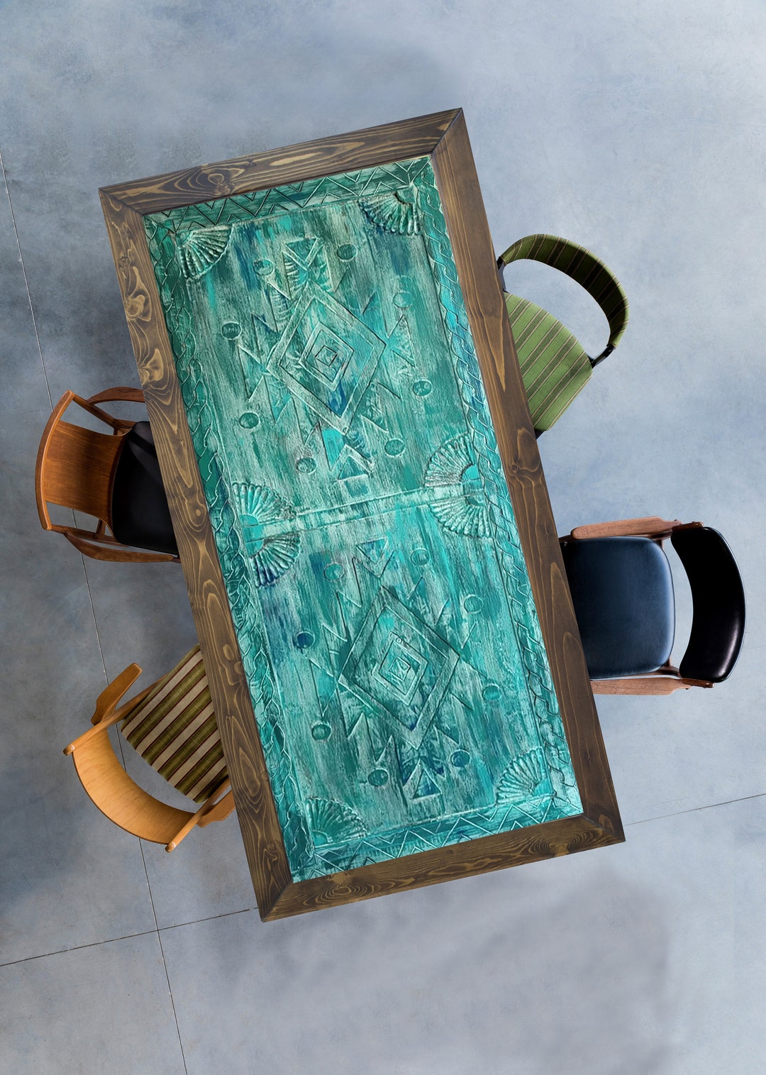 Unique Hand-carved Wood Tables, Artisan Wood Table, Personalized Wood ...