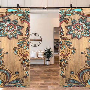 Hand-painted Mandala Wooden Door: Custom Interior or Exterior - Etsy