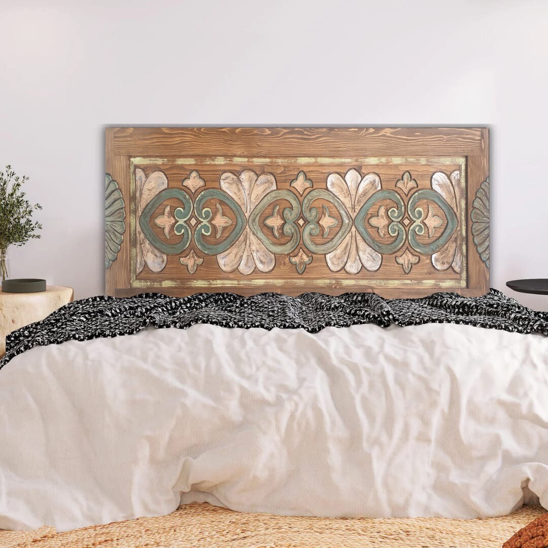Rustic Wooden Headboard: Boho King/queen Bed Decor - Etsy