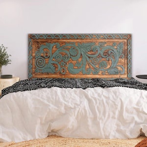 Floral wood headboard store