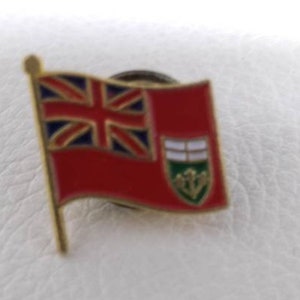 Flag Ontario Provincial Pin Canada Pinback Vintage Antique - Etsy UK