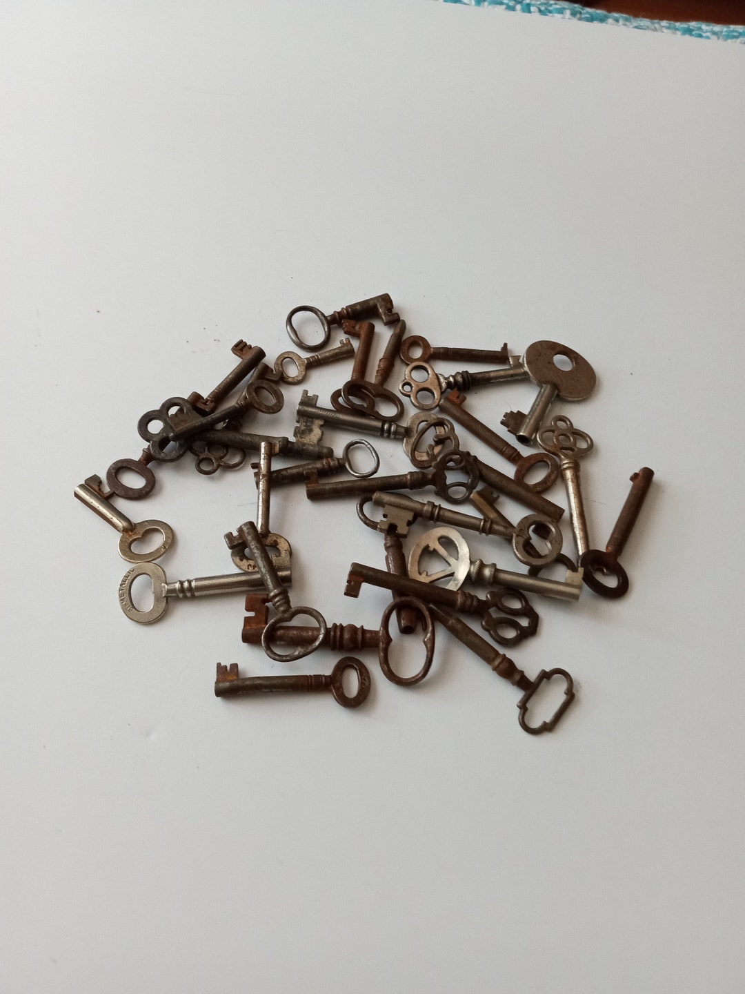 Vintage Small Yale & Town Type Skeleton Key Antique Solid Steel ...