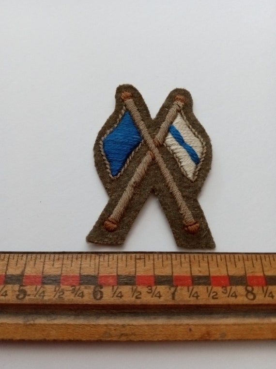 British Army Signaler Patch WWII White and Blue Dual … - Gem