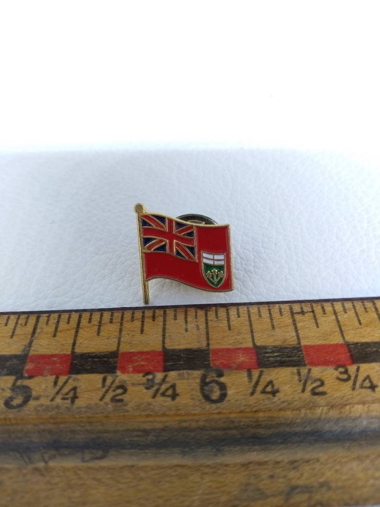 Flag Ontario Provincial Pin Canada Pinback Vintage Antique - Etsy UK