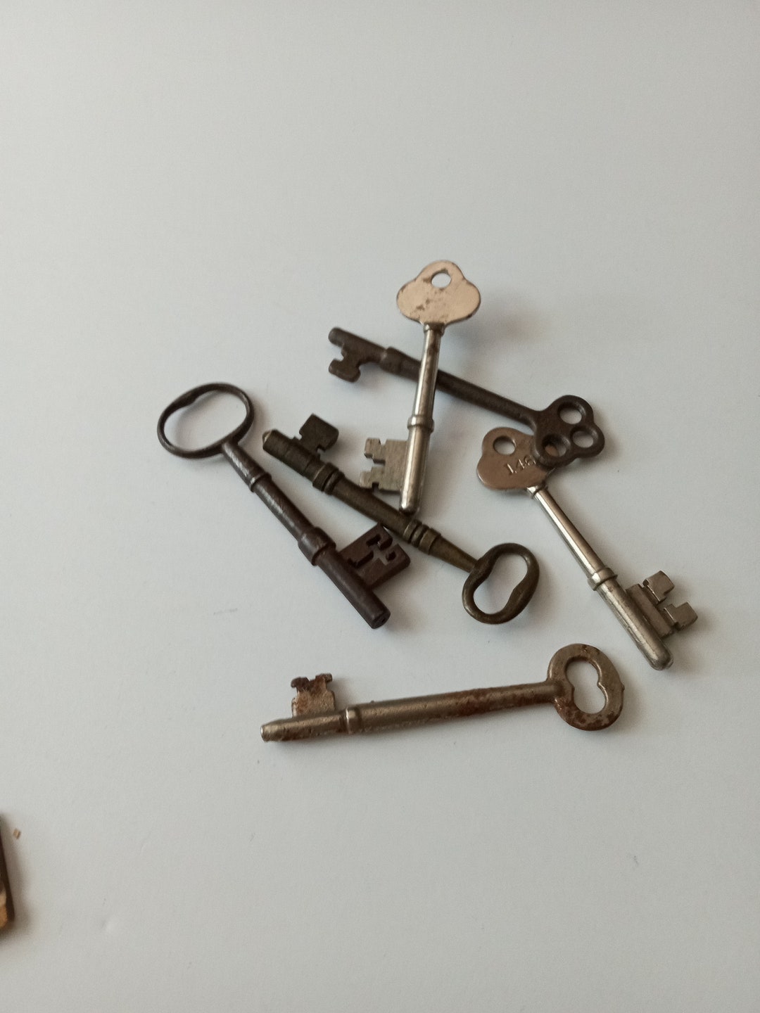 Large Vintage Yale & Town Type Skeleton Key Antique Solid Steel ...