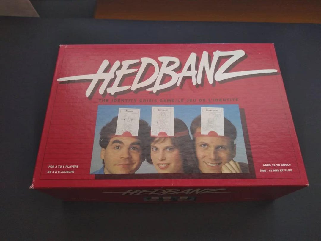 Hedbanz 1991 Vintage Antique by Canada Games Company Age 12 and UP 3 to ...