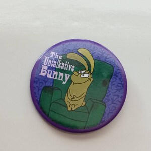 The Untalkative Bunny Meme Comic Kawaii Antique Fan Button Pinback ...