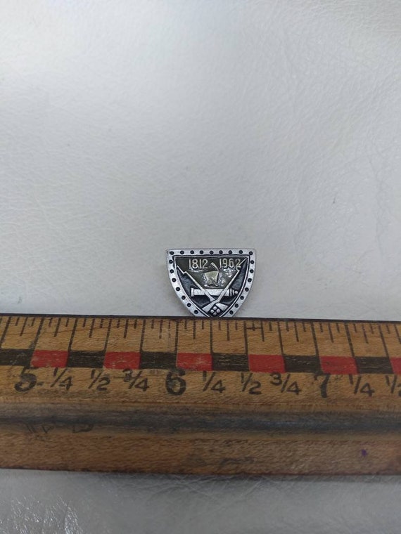 Military Pin 1812-1962 commemorative Antique Pinback … - Gem