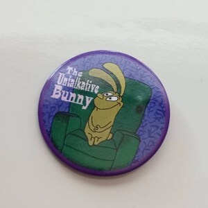 The Untalkative Bunny Meme Comic Kawaii Antique Fan Button Pinback ...