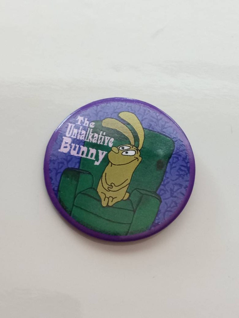 The Untalkative Bunny Meme Comic Kawaii Antique Fan Button - Etsy