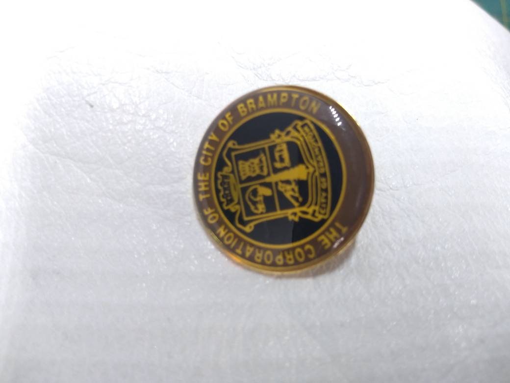 City of Brampton Flag Ontario Provincial Pin Canada Pinback - Etsy UK
