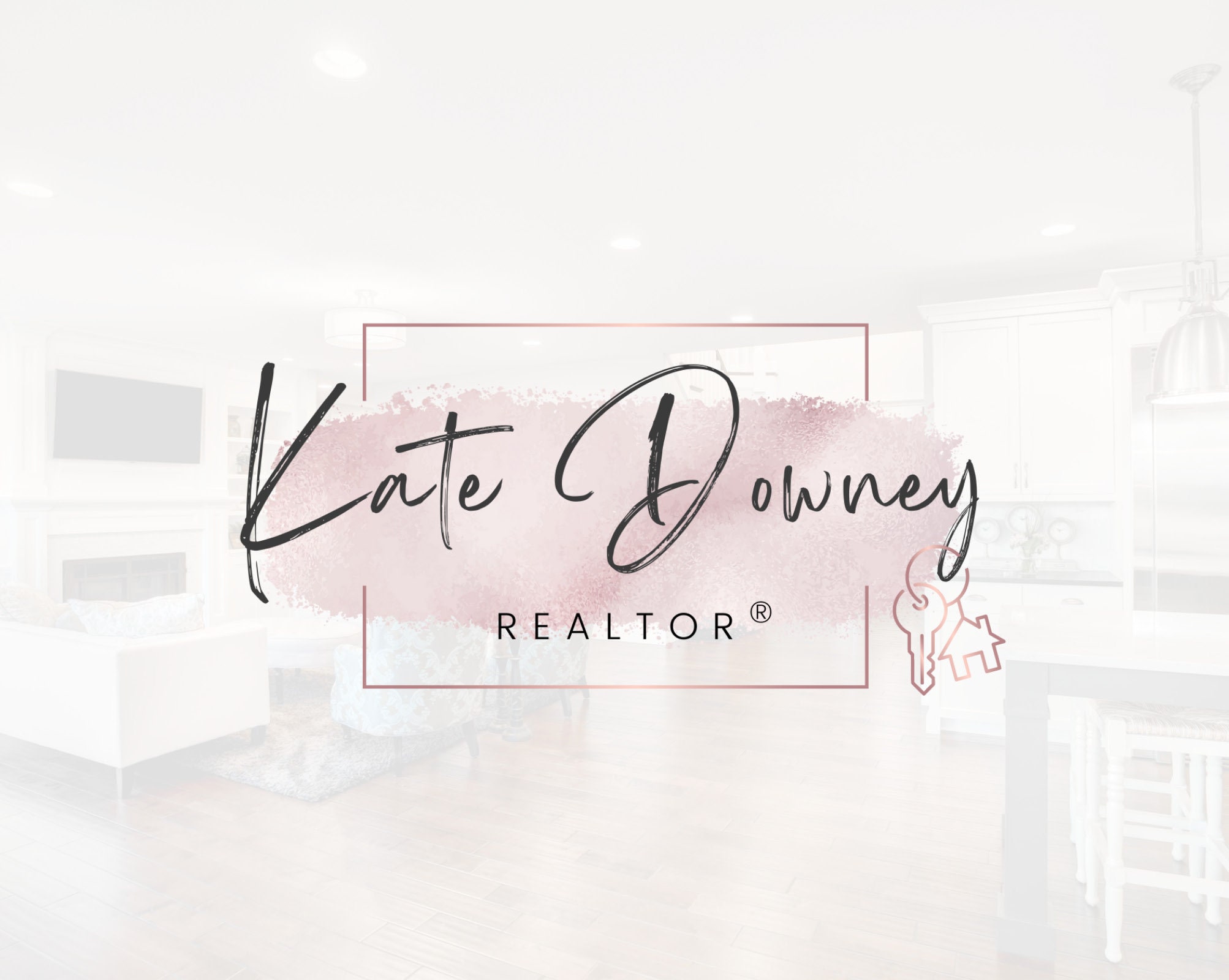 Rose Gold Realtor Logo House Logo Design Modern Real - Etsy