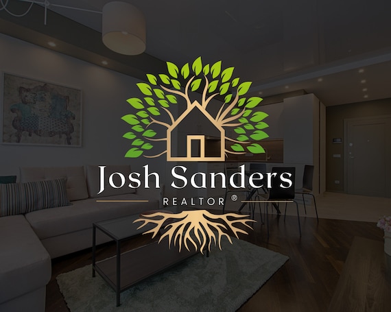 Tree and House Logo Realtor Logo Design Branding Kit Canva - Etsy