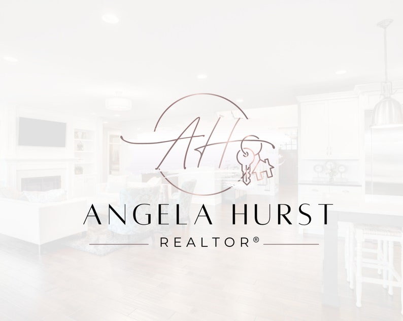 Rose Gold Realtor Logo House Logo Design Modern Real Estate - Etsy