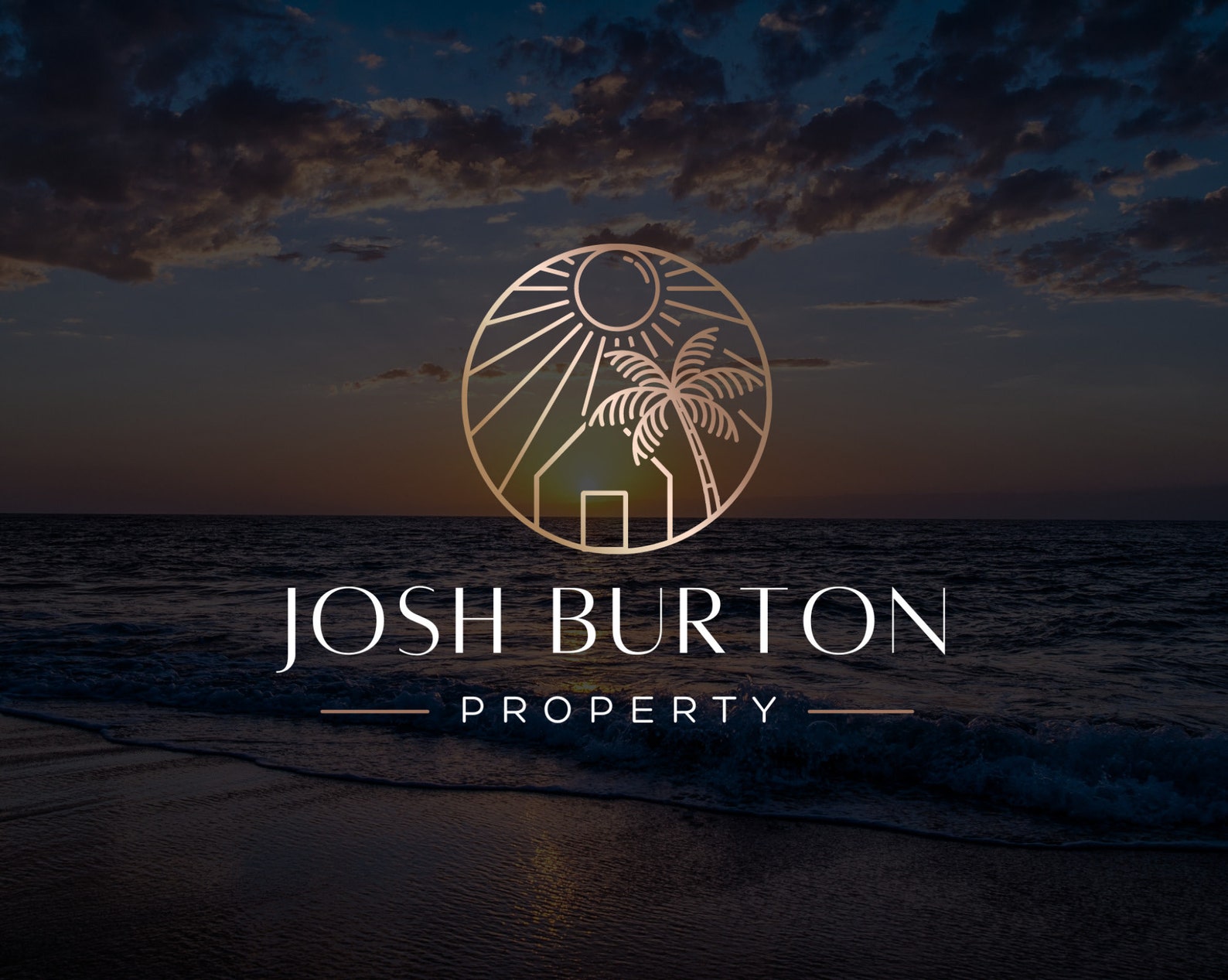 Beach House Logo: Nautical Real Estate Branding Canva Template - Etsy