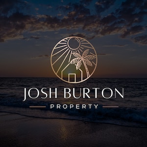 Beach House Logo: Nautical Real Estate Branding Canva Template - Etsy