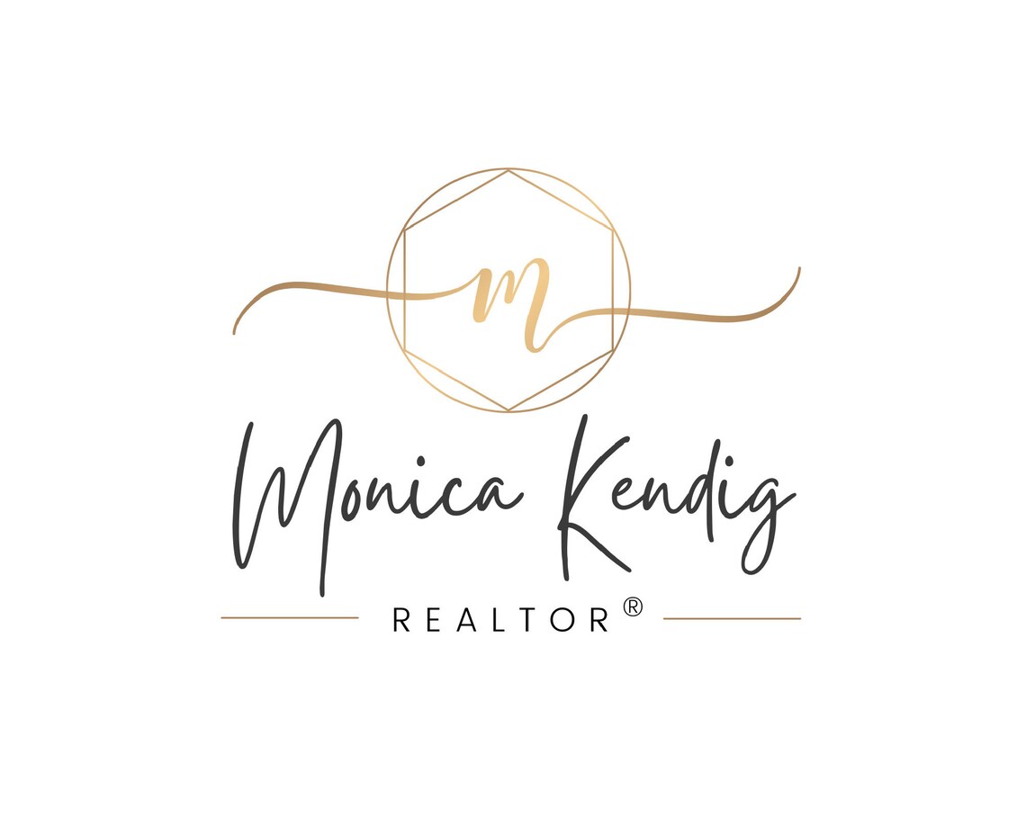 Gold Monogram Realtor Logo Modern Real Estate Logo Design - Etsy