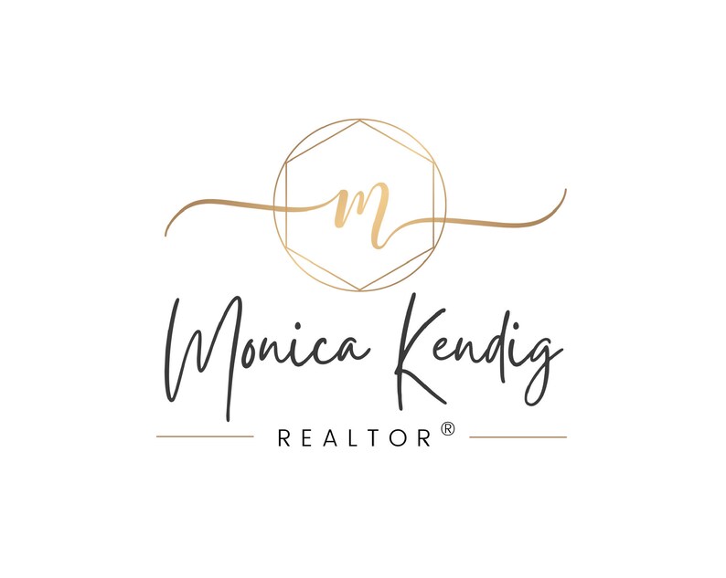 Gold Monogram Realtor Logo Modern Real Estate Logo Design - Etsy