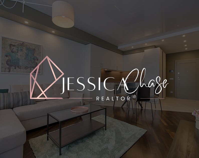 Rose Gold Realtor Logo House Logo Design Modern Real - Etsy