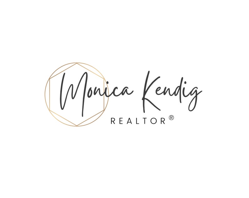 Gold Monogram Realtor Logo Modern Real Estate Logo Design - Etsy