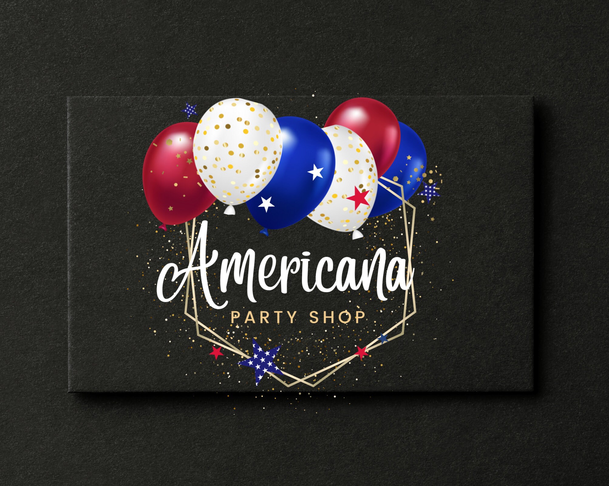 American Party Logo Balloons Logo Design US Flag Template - Etsy