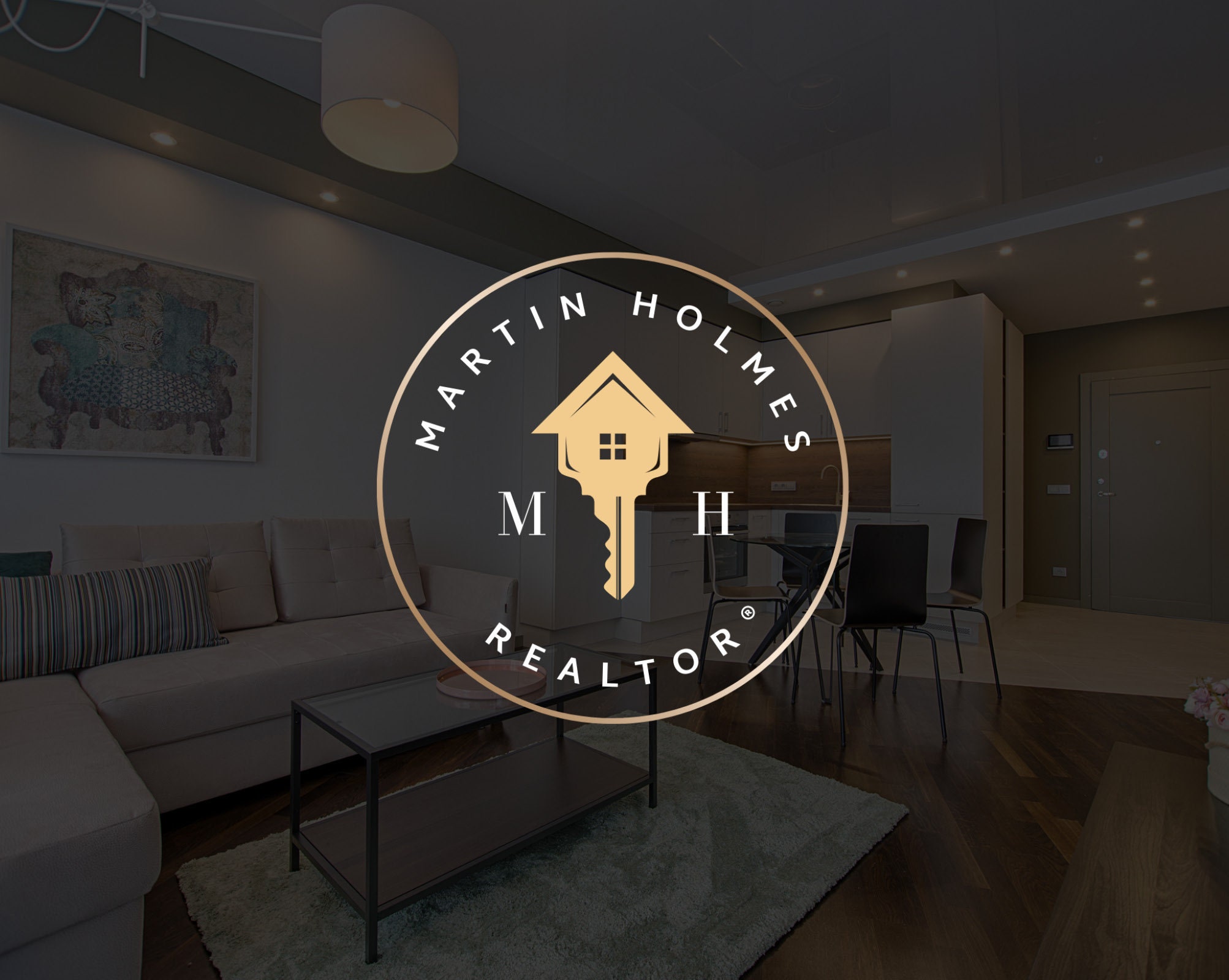 Realtor Logo Design Red and Gold Key Real Estate Branding - Etsy