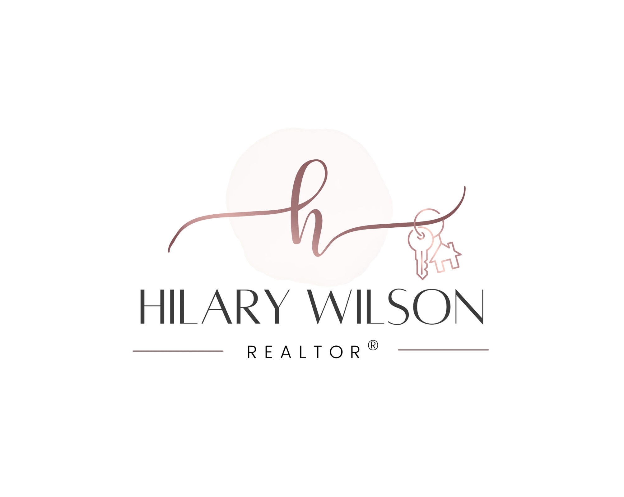 Rose Gold Realtor Logo House Logo Design Modern Real - Etsy