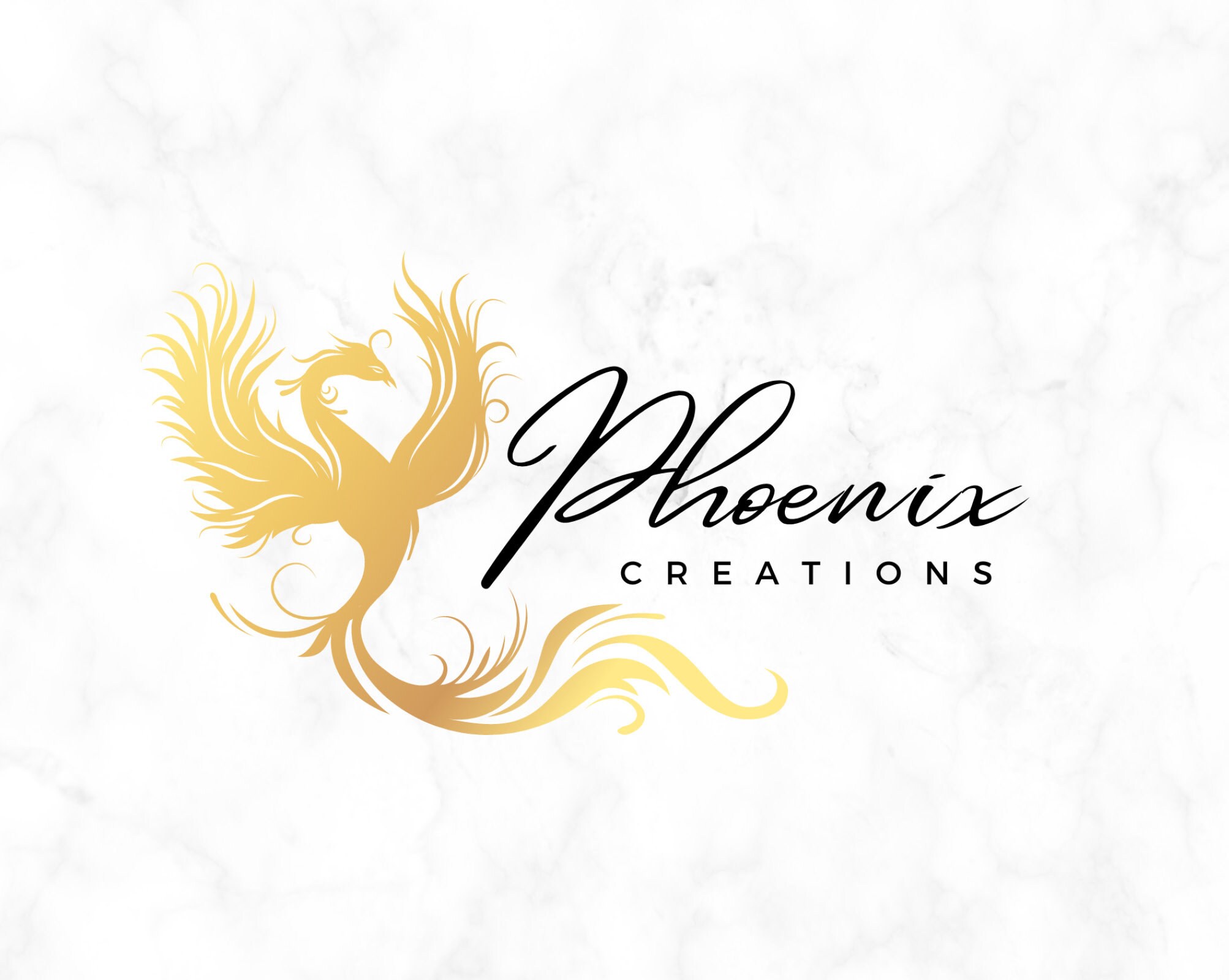 Phoenix Logo Design: Editable Brand Template Canva (PDF Download) - Etsy
