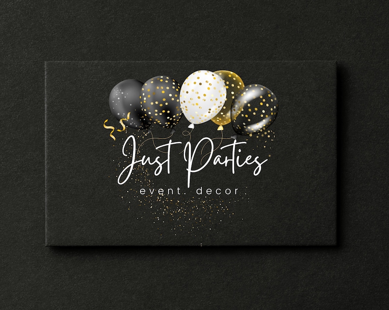 Balloon Logo Design Party Decor Logo Template Event | Etsy