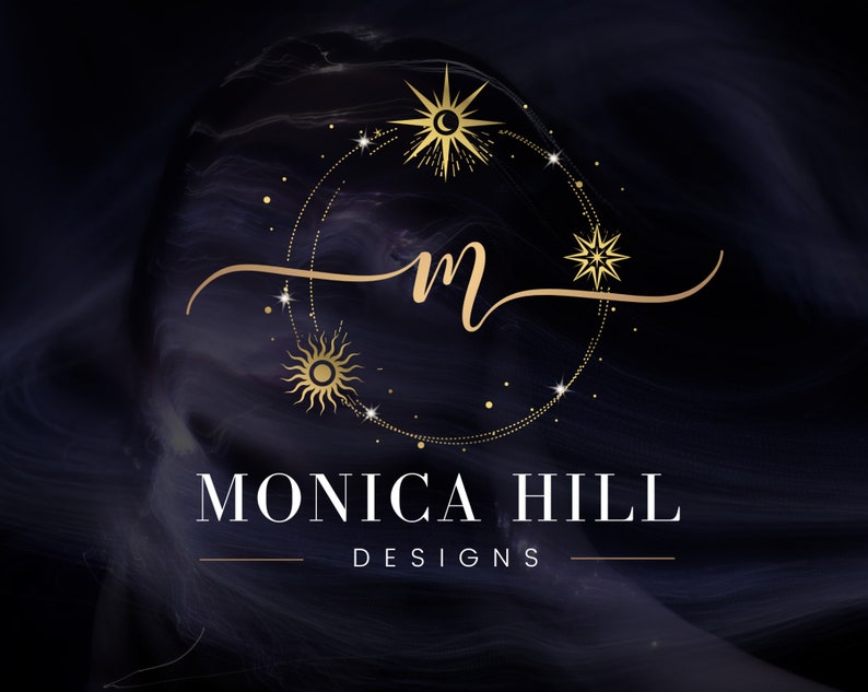 Celestial Logo Design Luxury Monogram Logo Moon Logo Design - Etsy