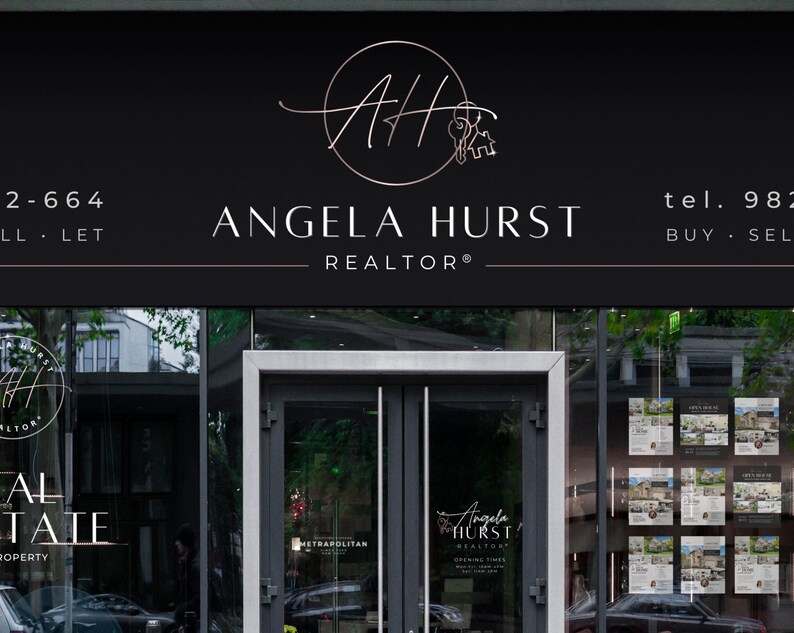 Rose Gold Realtor Logo House Logo Design Modern Real Estate - Etsy