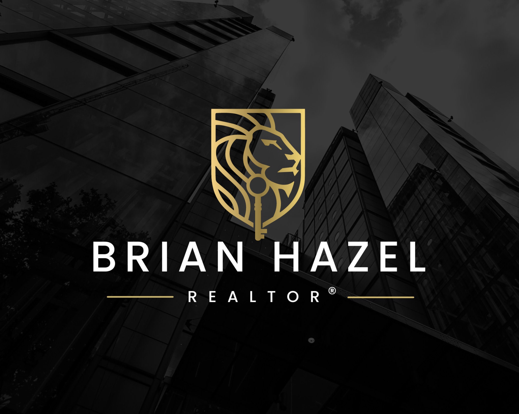 Gold Realtor Logo Design Lion and Key Logo Real Estate - Etsy