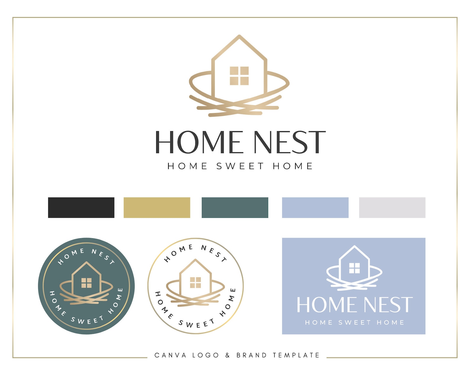 Home Nest Logo House Logo Design Property Logo Real Estate - Etsy